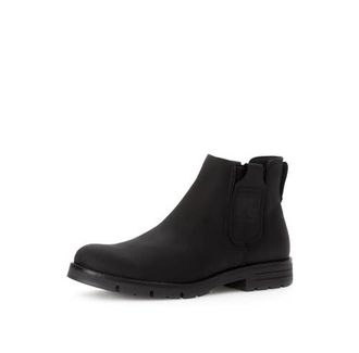Gabor Bottines pour homme, doublure recycl&eacute;e, semelle amovible en latex, semelle Super Flex, Noir 05, 46 EU