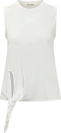 J.W.Anderson Femme, Tops, Blanc, Taille: 40 FR D&eacute;bardeur &agrave; Ourlet Nou&eacute;