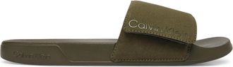 Calvin Klein Pantoletten Calvin Klein Ess Slide Adj Monobrand Cv HM0HM02115 Gr&uuml;n