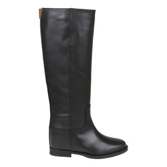 Via Roma 15 Schwarze Stiefeletten mit Innenkeil - - Shoes - Damen - Schwarzk - 36 EU