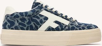 Faguo Baskets l&eacute;opard bleu jean - WALNUT PLATFORM