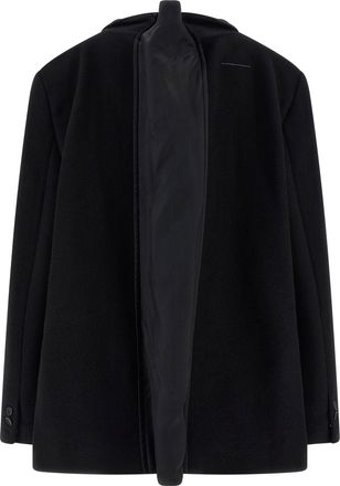 Maison Margiela Wool with Back Panel Design Blazer - Black