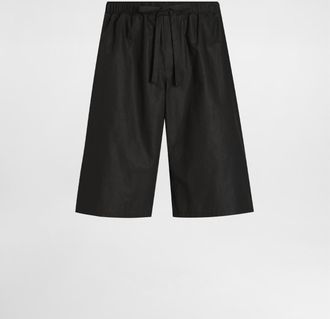 Dolce & Gabbana Bermudas Aus Baumwolle Mit Jacquardlogo - Mann Hosen Und Shorts Schwarz 44