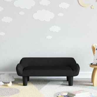 vidaXL Canap&eacute; pour enfants noir 70x40x24 cm velours Vidaxl