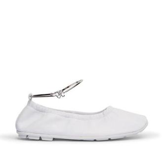 Fabi Wei&szlig;e Ballerina Schuhe aus Leder - - Shoes - Damen - Wei&szlig; - 38 EU