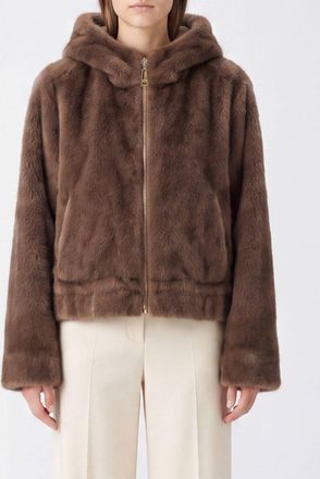 Liu Jo Kapuzenjacke aus Kunstpelz mit Rei&szlig;verschluss