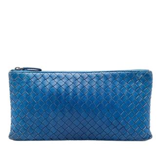 Bottega Veneta Pre-owned Gewebte Leder Clutch - - Pre-owned - Damen - Blau - ONE SIZE