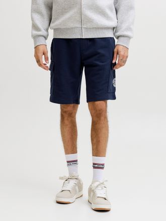 Jack & Jones Sweatshorts JACK & JONES JPSTGORDON ALLIANCE SWEAT SHORTS, Herren, Gr. XS, N-Gr, navy blazer, angeraute Sweatware, Obermaterial: 60% Baumwolle, 40% Po