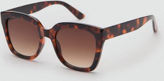 Mango Lunettes de soleil monture carr&eacute;e chocolat - Femme - Taille unique - MANGO