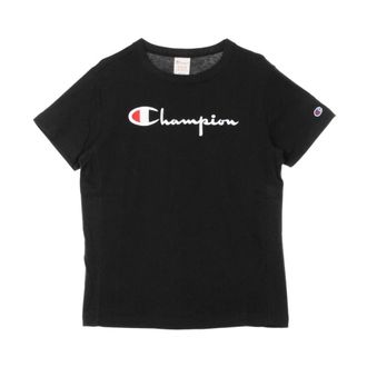 Champion Schwarzes Crewneck Tee Damen T-Shirt - - Tops - Damen - Schwarzk - S