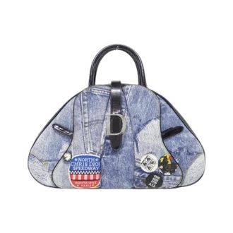 Dior Pre-owned Denim Leder Handtasche - - Pre-owned - Damen - Blau - ONE SIZE
