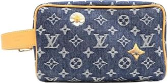 Louis Vuitton Pre-owned Vintage Monogram Denim Clutch - Femme - Pre-owned - Bleu - Taille: ONE Size