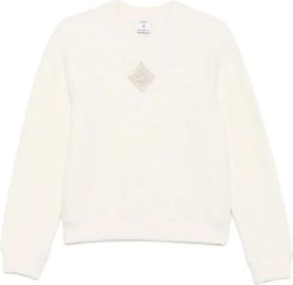 Casablanca Femme, Sweatshirts et sweats &agrave; capuche, Blanc, Taille: 38 FR Cashmere Terry SweaT-shirt