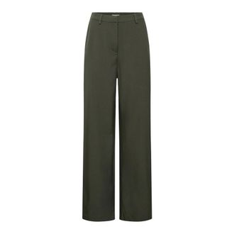 Ichi Ichi - Pantalon large - Femme - Pantalons - Vert - Taille: 38 FR