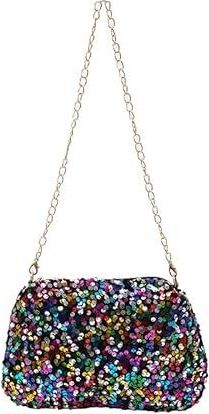 Generic Sac à bandoulière à paillettes avec chaîne pour femme, camouflage, 240.00x10.00x160.00mm/9.45x0.39x6.3inch