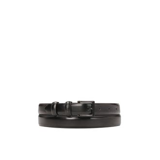 Kazar Schwarzer minimalistischer Lederg&uuml;rtel - - Accessories - Damen - Schwarzk - 90 CM