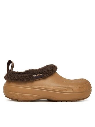 Crocs Pantoletten Classic Lined Shorty 211380 Braun