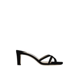 Jimmy Choo London Femme, Chaussures, Noir, Taille: 41 EU Leather Stiletto Heel Sandales