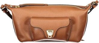 Coccinelle Sac banane en cuir avec poche &agrave; rabat - Femme - Sacs - Brun - Taille: ONE Size