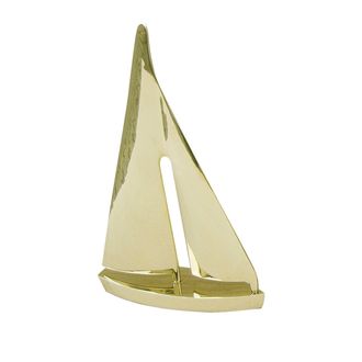 NKlaus Gro&szlig;e Segelyacht aus Messing, 20x31cm - Maritime Dekoration, Bootszubeh&ouml;r 15964