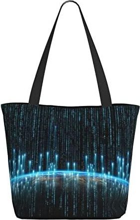 AOOEDM Funny Code Programmer Pattern Ladies Shopping Bag 13x11x7in.Le cadeau parfait pour la Saint-Valentin.Cest de la Saint-Valentin pour maman, fille, &eacute;pou