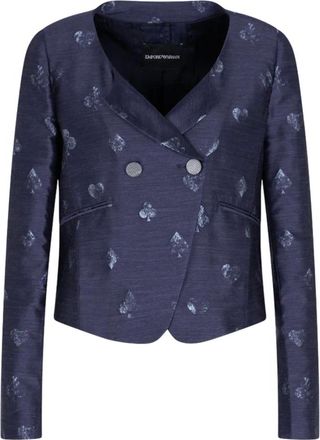 Emporio Armani Femme, Vestes, Bleu, Taille: 34 FR Blazers