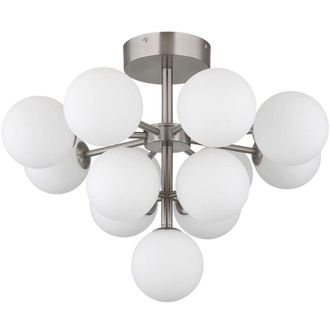 Globo Lighting Plafonnier plafonnier salon boules de verre lumineuses 13 ampoules d 56 cm