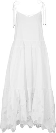 HUGO BOSS Maxikleid f&uuml;r Damen (Wei&szlig; bedruckt)