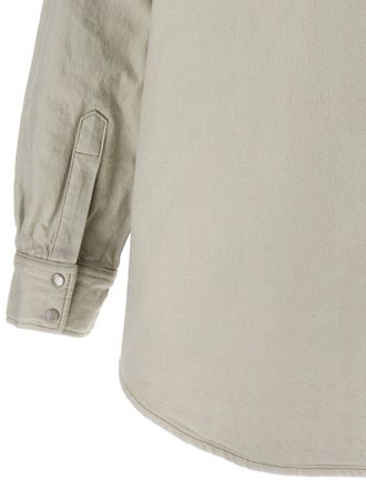 Maison Margiela Padded Cotton Denim Overshirt - Beige