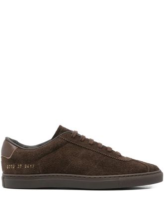 Common Projects baskets en daim à lacets - Marron