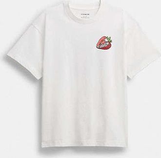 Coach T-Shirt Aus Biobaumwolle Mit Erdbeerprint Im Relaxed-Fit