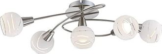 Globo Lighting Elliott Plafonnier 5 Spots E14 Nickel Mat