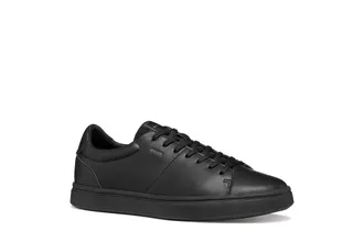 Geox Sneaker GEOX U BALTIMOORE, Herren, Gr. 40, schwarz, Leder, Textil, Schuhe Sneaker, Halbschuh, Freizeitschuh, Schn&uuml;rer mit GEOX Spezial Membran