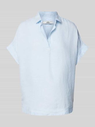 0039 Italy Regular Fit Leinenblusenshirt mit Kapp&auml;rmeln Modell DERRY