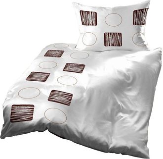 Gerald Wittmann Bettwäsche 140x200 cm + 70x90 cm, Mikrofaser, Kariert Braun Weiß