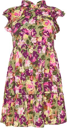 Felipa Kleid Frauen gr&uuml;n mehrfarbig