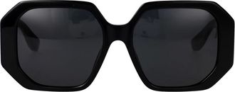 Valentino Garavani Femme, Accessoires, Noir, Taille: 55 MM Lunettes de soleil VLogo &agrave; monture g&eacute;om&eacute;trique