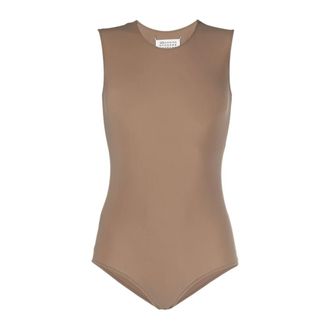 Maison Margiela Beige Tank Bodysuit - - Tops - Damen - Braun - S