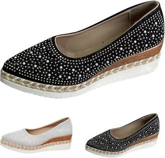 Generic Sandales &agrave; plateforme pour femme - Chaussures plates confortables - Ballerines basses - Semelle &eacute;paisse - Talon compens&eacute; - Chaussures de loisirs tenda