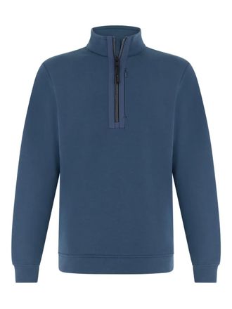 Boggi Milano half-zip scuba sweatshirt - Blau