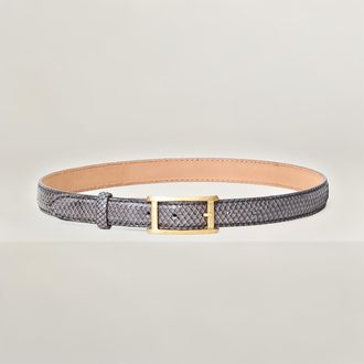 Reptiles House Mars-Schließe und Pythonleder-Gürtel 25 mm - Rauch