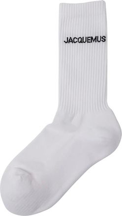 Jacquemus unisex, Sous-v&ecirc;tements, Blanc, Taille: M Les Chaussettes Socks