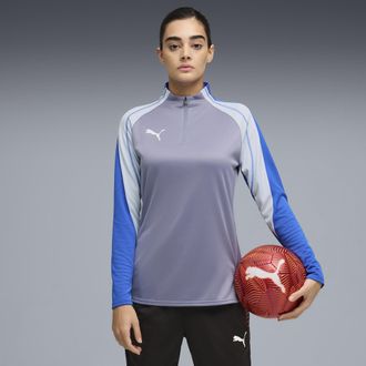 Puma IndividualBLAZE Fu&Atilde;Yballtop mit viertellangem Rei&Atilde;Yverschluss Damen, Kleidung, Grau, XXL