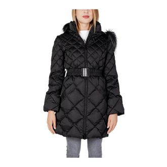 Guess Femme, Manteaux, Noir, Taille: 40 FR Manteau Matelass&eacute; avec Capuche Amovible