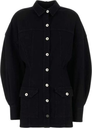 The Attico Femme, Vestes, Noir, Taille: 34 FR Fern Denim Jacket