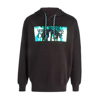 Versace Jeans Couture Homme, Sweatshirts et sweats &agrave; capuche, Noir, Taille: M SweaT-shirts &agrave; capuche