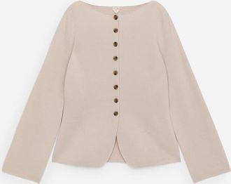 Arket Strickjacke Aus Merinowolle -Beige