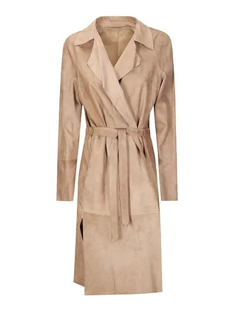 Salvatore Santoro Manteau Au Genou - Marron