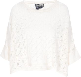 Dreimaster Dreimaster Poncho Frauen Wei&szlig;