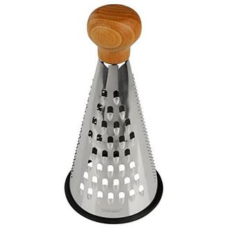 Fackelmann Fackelmann 31036 Reibe aus Edelstahl, K&auml;sereibe, Gem&uuml;sereibe, Griff aus FSC-zertifiziertem Holz, Edelstahl, 24 x 12 cm